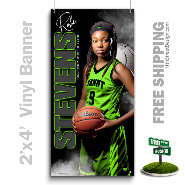 11th Street Design | Custom Sports Banner | From the Shadows Basketball