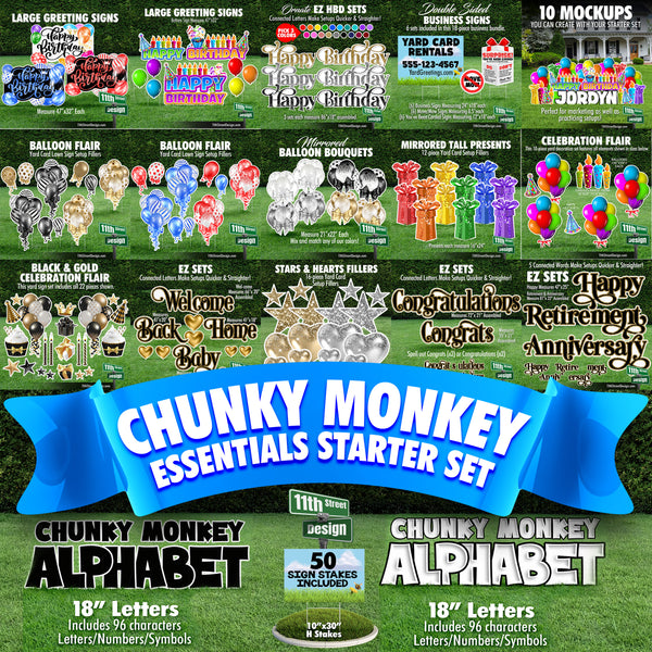 11th Street Design | Yard Card Set | Chunky Monkey Starter Set The ...