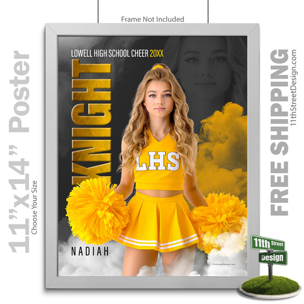 11th Street Design | Custom Sports Poster | Sports Legends Cheer
