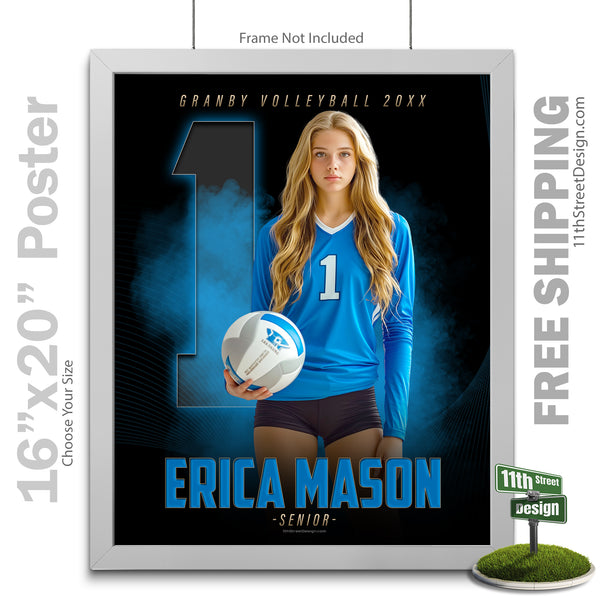 11th Street Design | Custom Sports Poster | The GOAT Volleyball