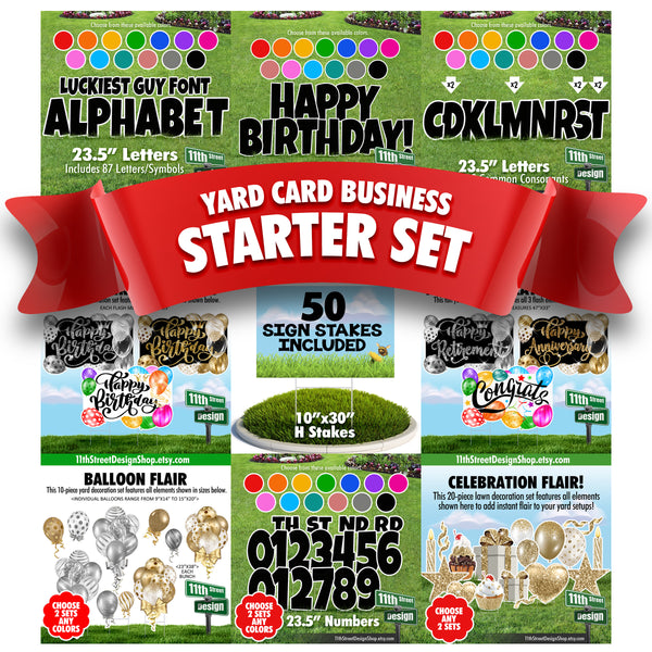 Yard Card Starter Sets - 11th Street Design