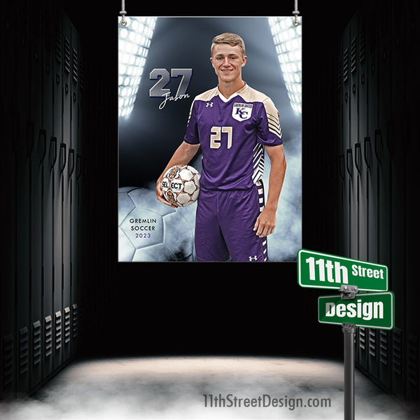 11th Street Design | Custom Sports Banner | Smokey Lights Soccer